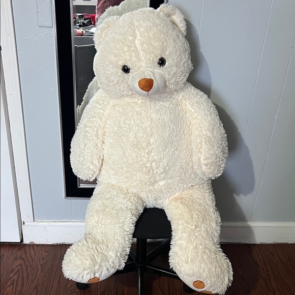 Other | Plush White Teddy Bear Its Large Measuring Approximately 45 ...